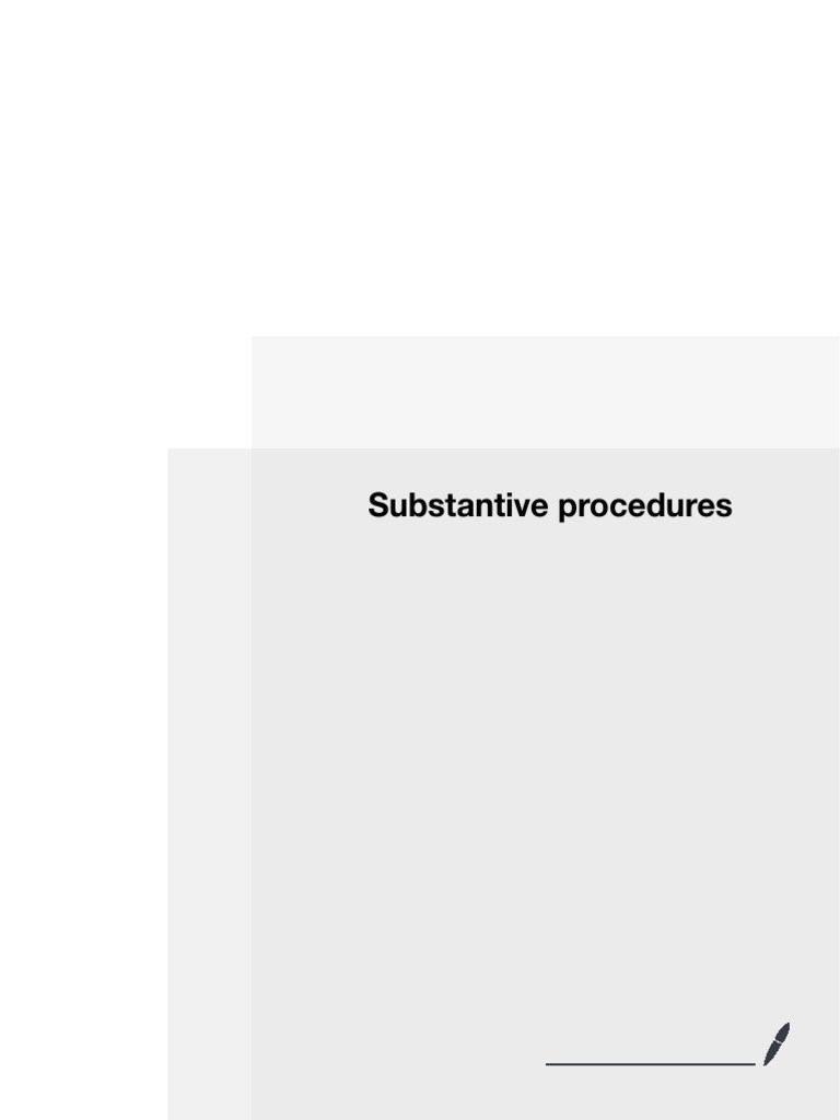 Substantive Procedures 12 | PDF | Depreciation | Inventory