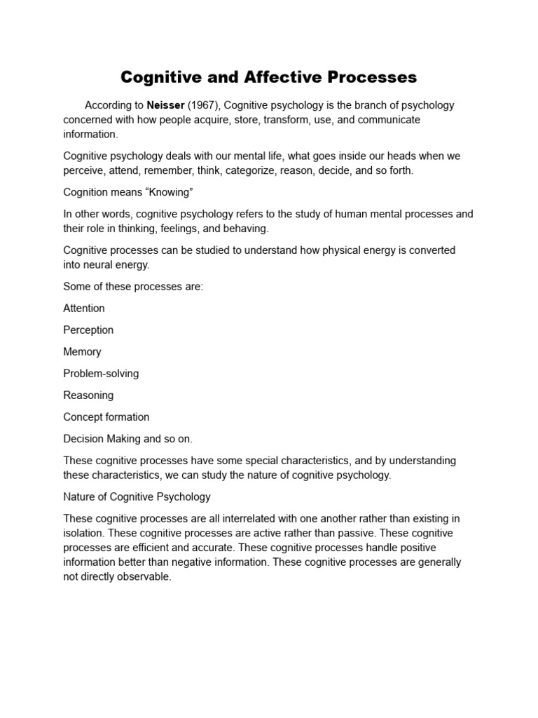 Paradigms of Cognitive Psychology | PDF | Cognition | Cognitive Psychology