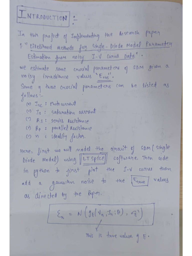 Report On Parameter Estimation | PDF