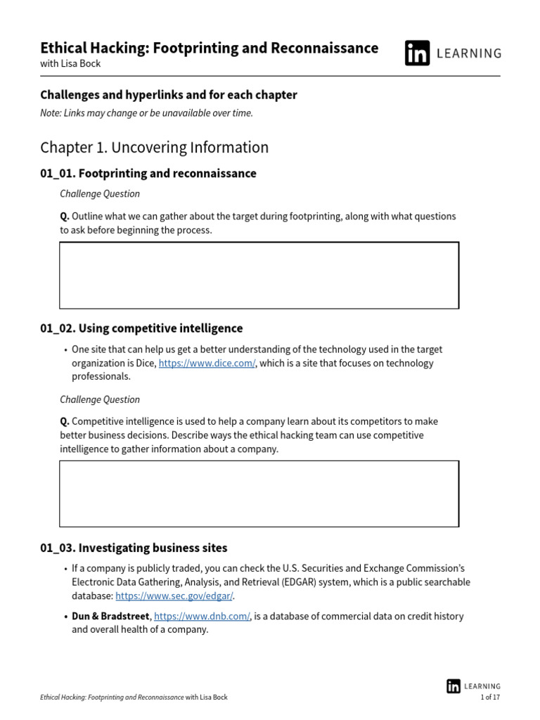 Ethical Hacking: Footprinting Insights | PDF | Internet | Computer ...