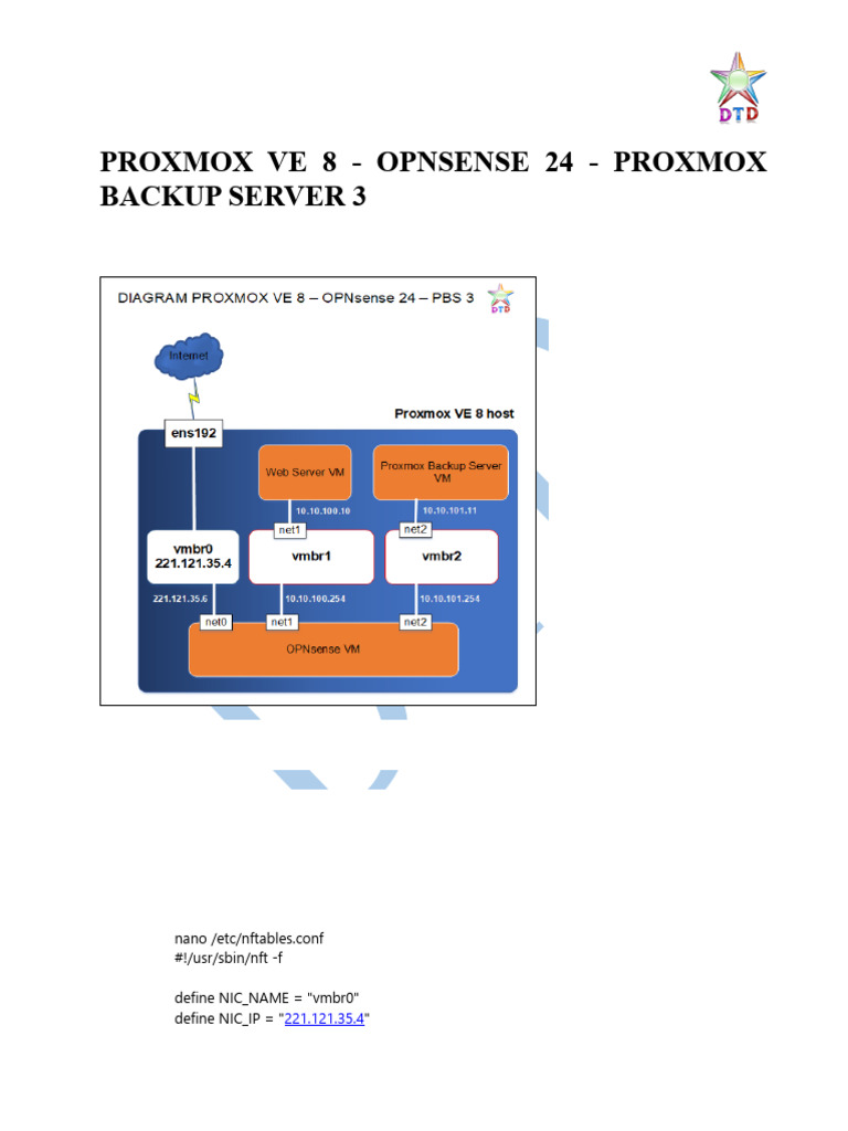 Proxmox Backup Server 3 Setup Guide | PDF | Ip Address | Transmission ...
