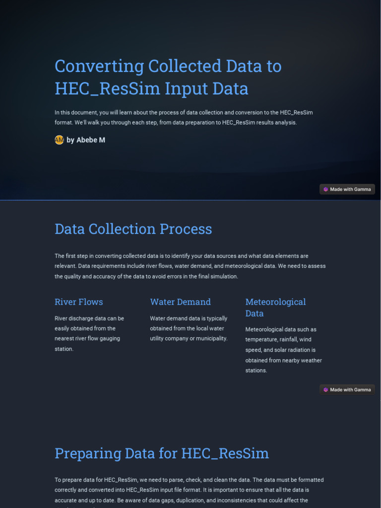 Converting Collected Data To Hec - Ressim | PDF | Simulation ...