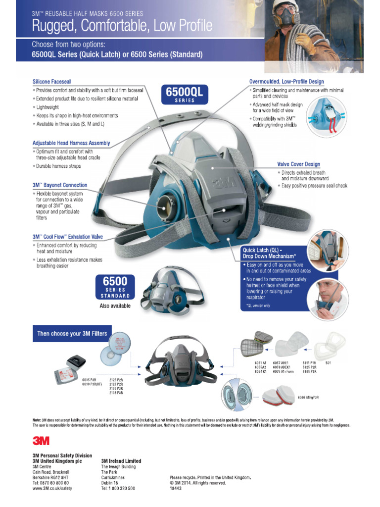 3M Reusable Half Masks 6500QL | PDF