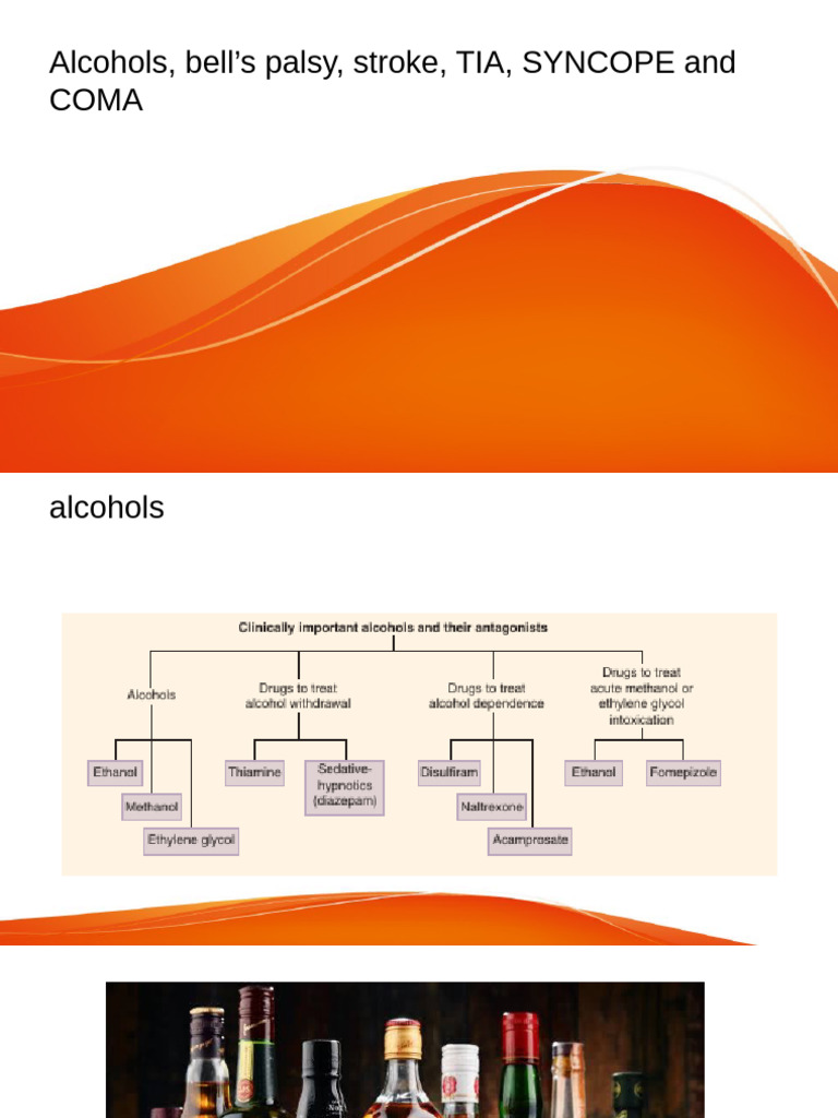 Alcohol Bell's Palsy Stroke TIA Coma and Syncope PPT Lec | PDF | Stroke ...