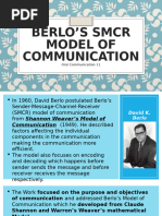 David Berlo (1960) SMCR Model of Communication | PDF | Communication ...