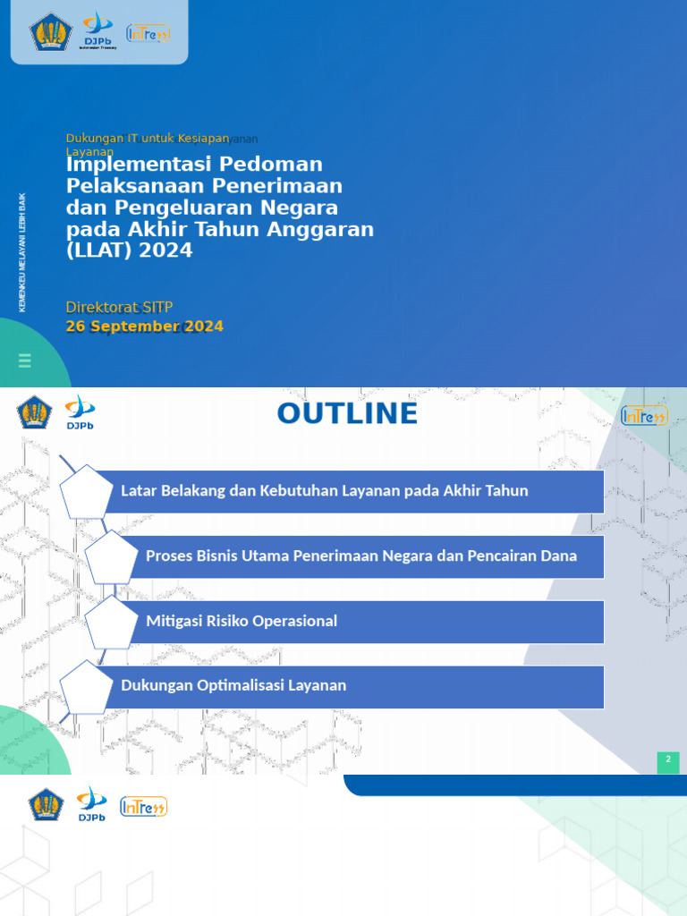 Materi Sosialiasi LLAT 2024 Dit SITP | PDF
