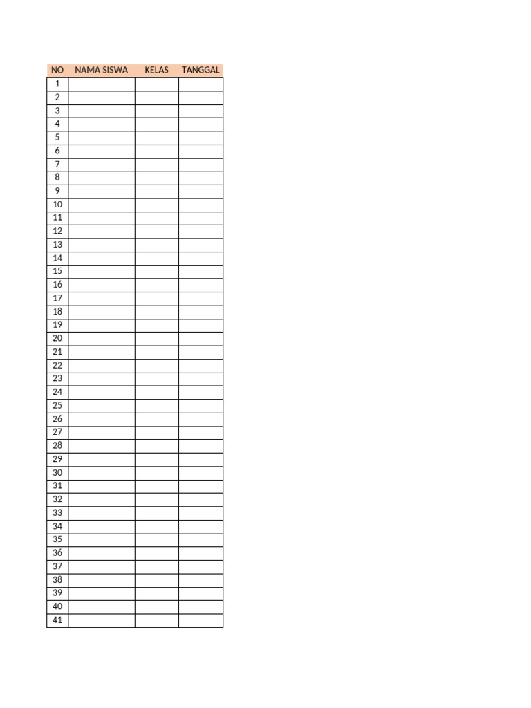 File Absen Template | PDF