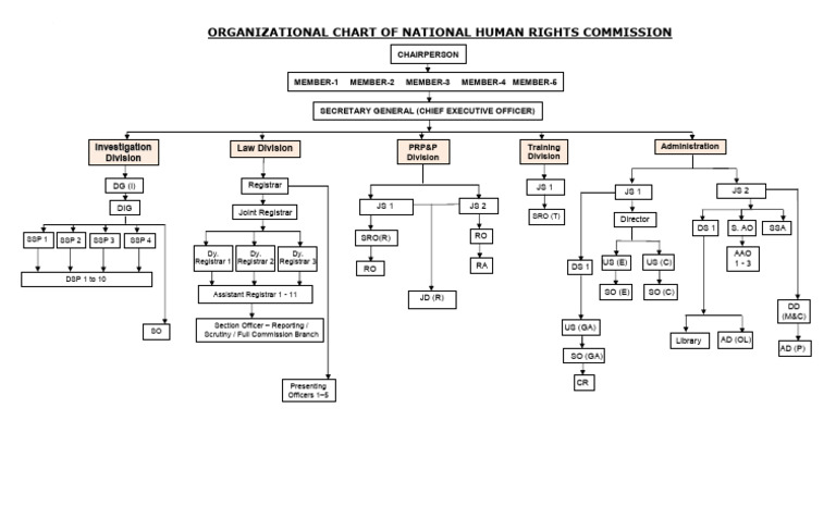 National Human Rights Commission Org Chart | PDF