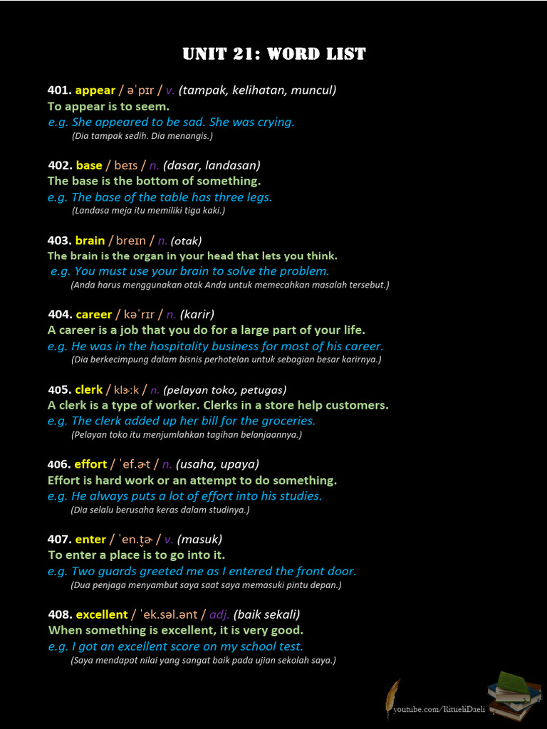 Essential Vocabulary Word List | PDF