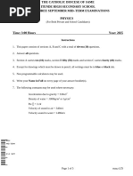 S4 Physics Qns and Guide 2025 | PDF | Mechanics | Physical Quantities