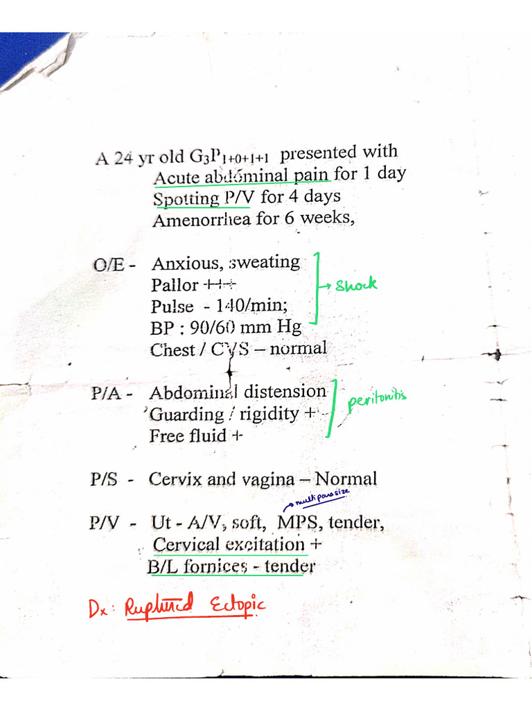 Gynae Short Case 2 | PDF