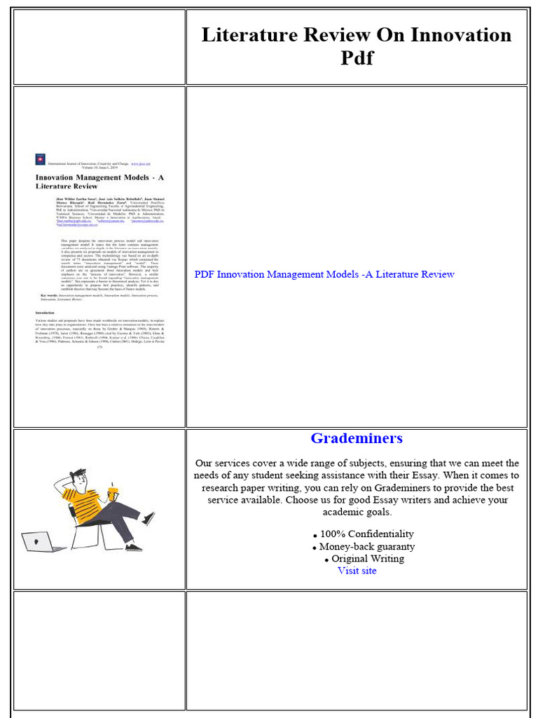 Literature Review On Innovation PDF | PDF | Innovation | Creativity