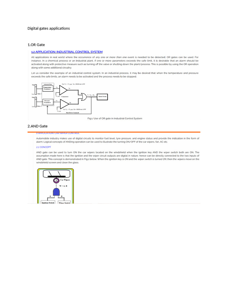 Digital Gates Applications | PDF