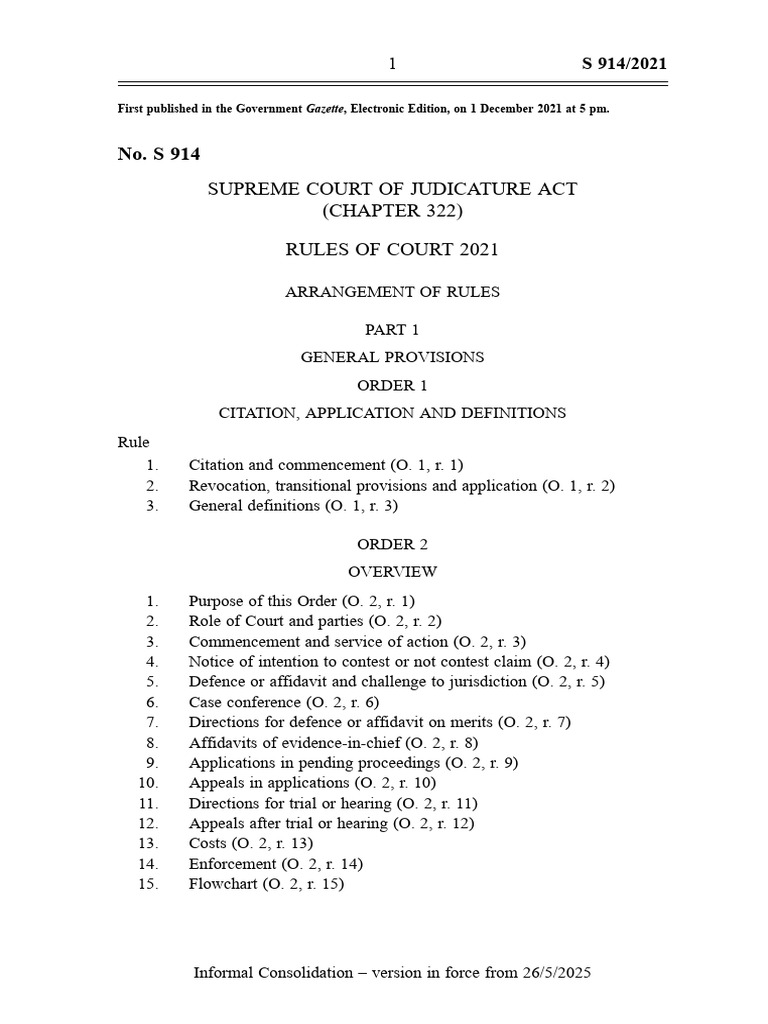 Supreme Court Rules of Court 2021 | PDF | Costs In English Law | Appeal