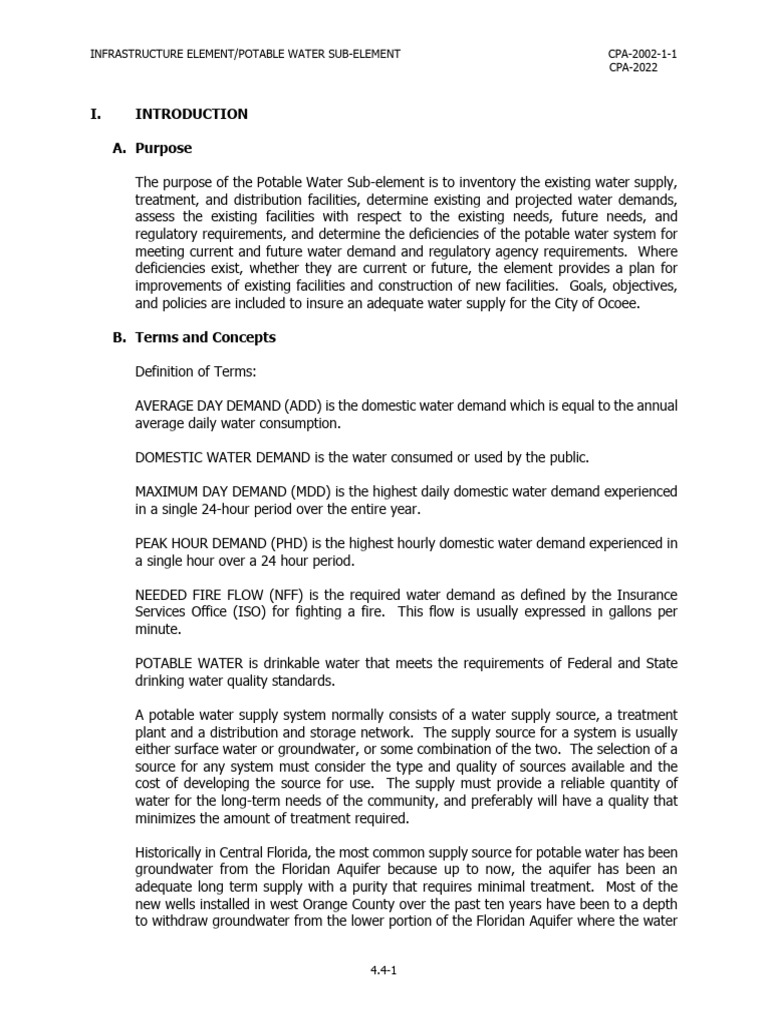 4.4 Potable Water Sub 2022 - 202201041615281471 | PDF | Water ...