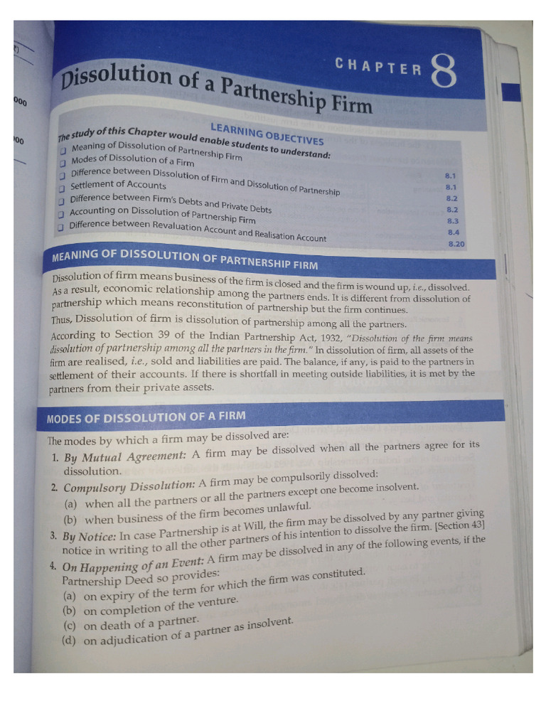 Dissolution of A Partnership Firm | PDF