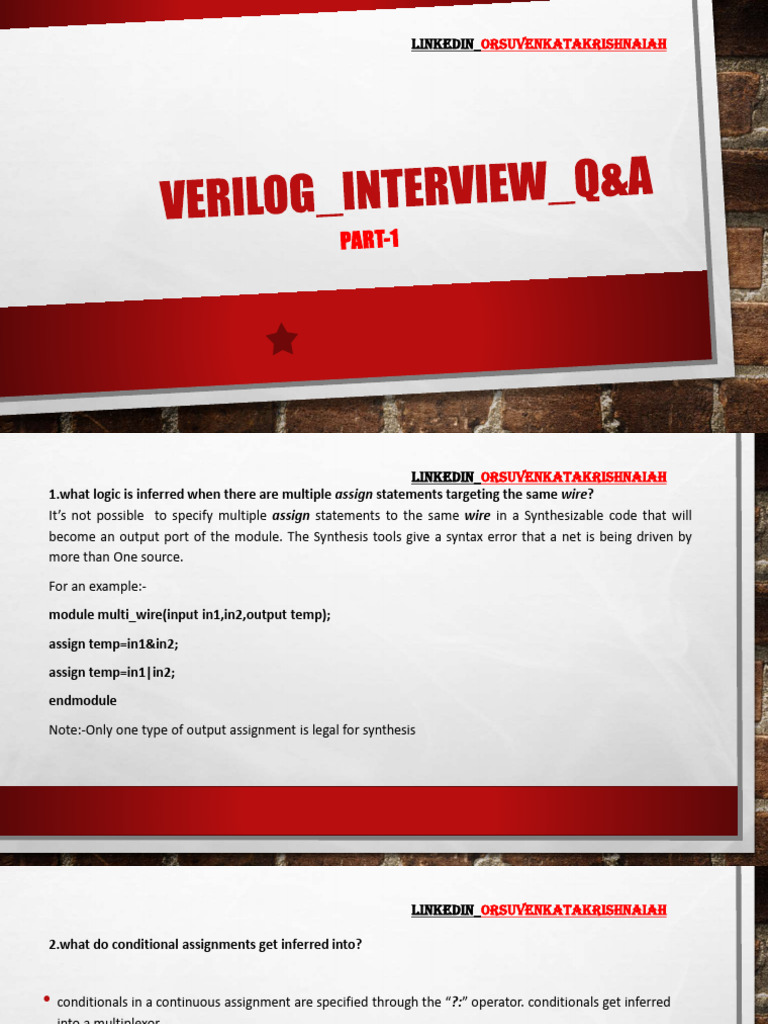 Verilog Interview Q&AP-1 | PDF | Computer Programming | Software ...