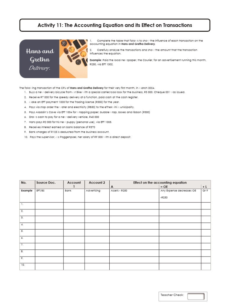 Accounting Transactions Analysis | PDF
