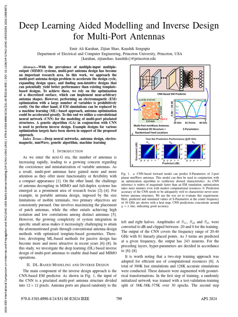 Deep Learning Aided Modelling and Inverse Design For Multi-Port Antennas | PDF | Antenna (Radio ...