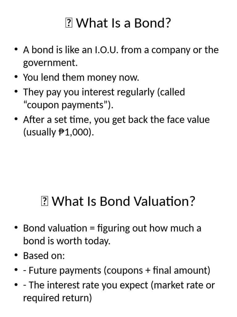 SIMPLE. Bond Valuation With Script | PDF