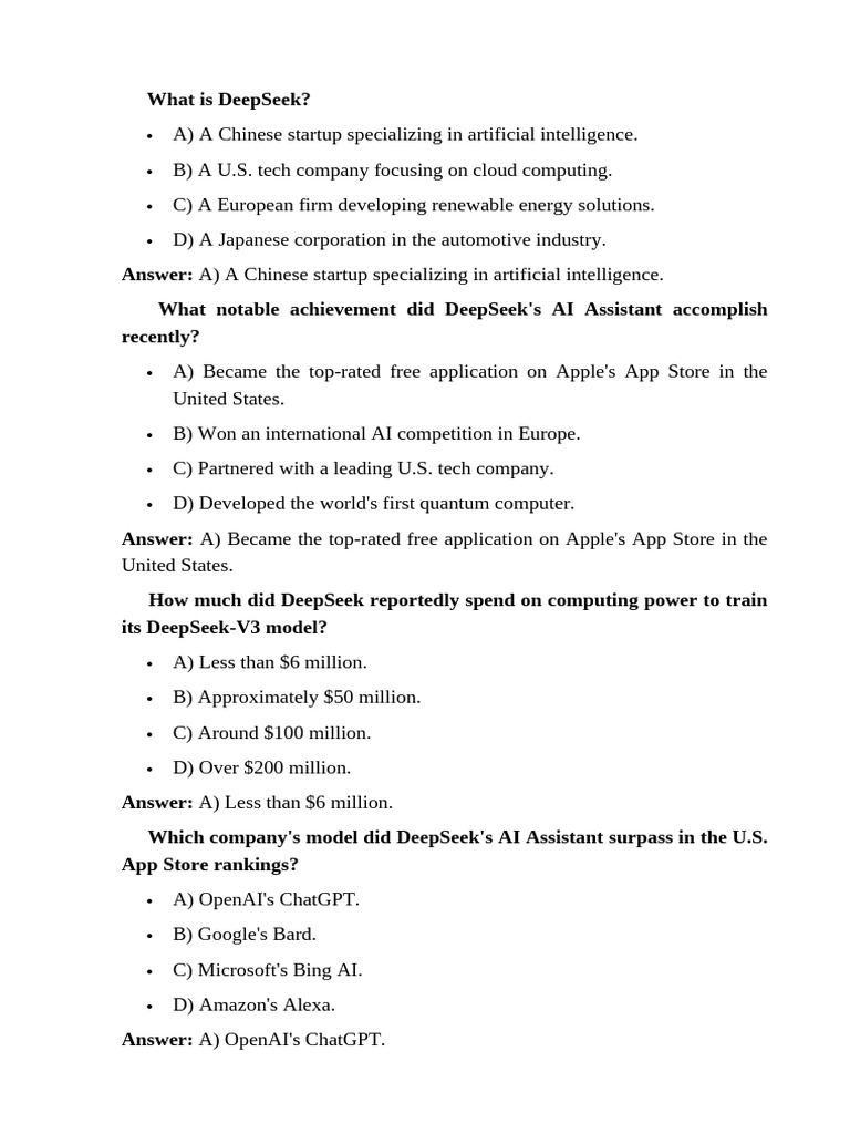 Deep Seek | PDF | Artificial Intelligence | Intelligence (AI) & Semantics