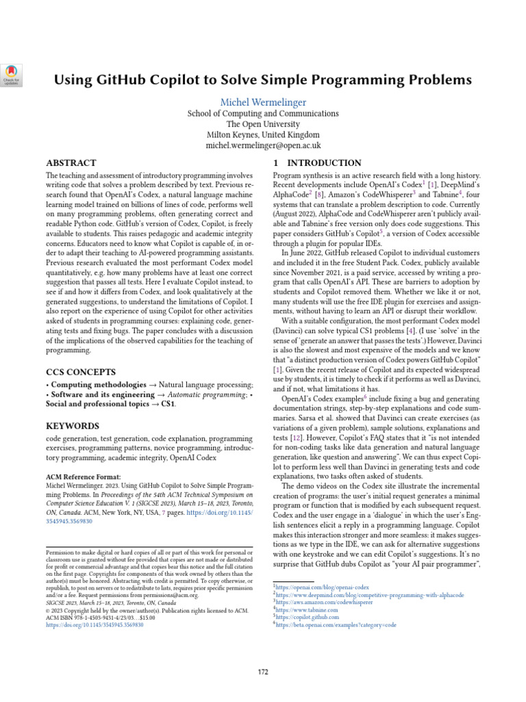 Evaluating Github Copilot For Programming Pdf Computer Programming
