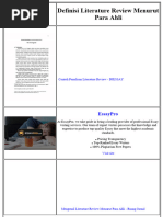 Contoh Literature Review Yang Baik | PDF