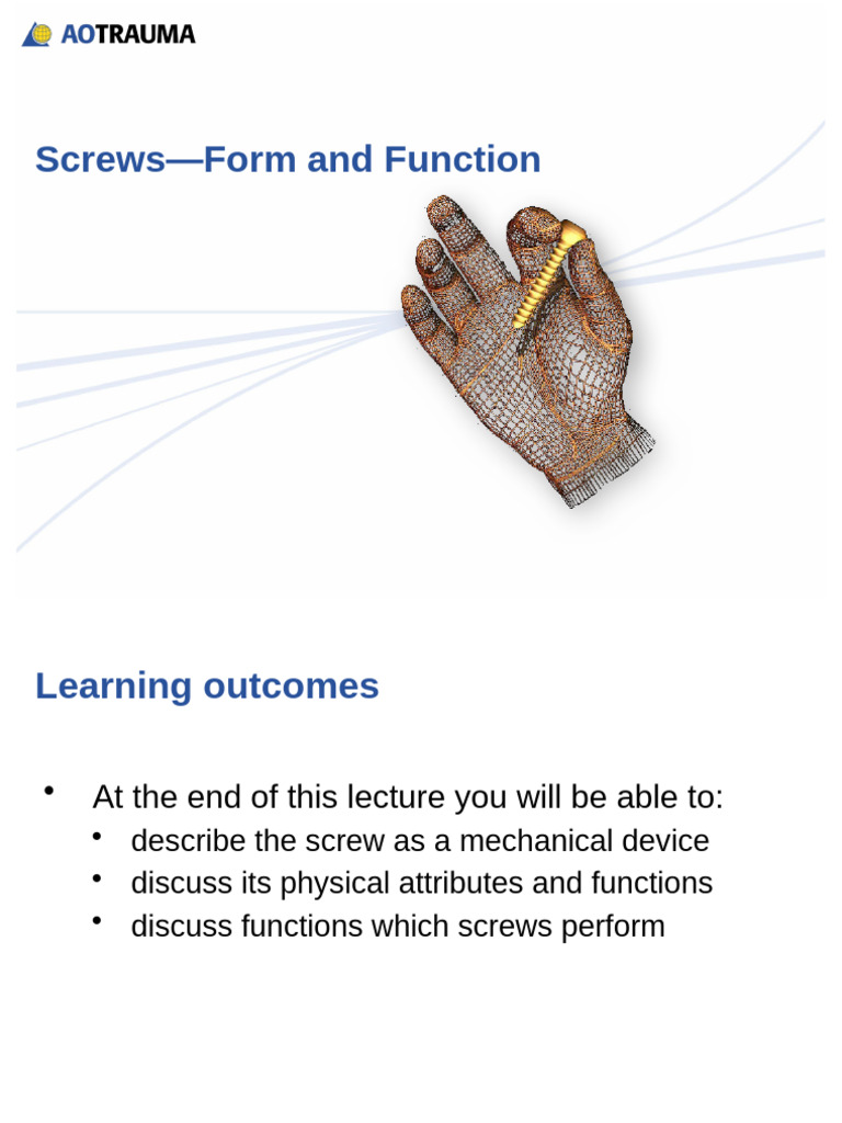 Screws - Forms and Function | PDF | Screw | Mechanical Engineering