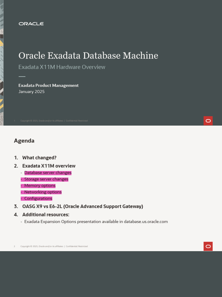 Exadata X11M Database Machine Overview | PDF | Solid State Drive ...