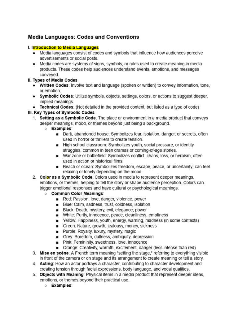 Media Codes and Conventions | PDF | Emotions | Love