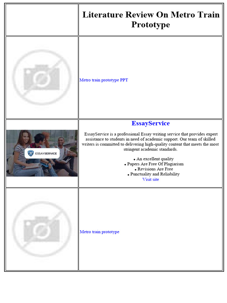 Literature Review On Metro Train Prototype | PDF | Rail Transport ...