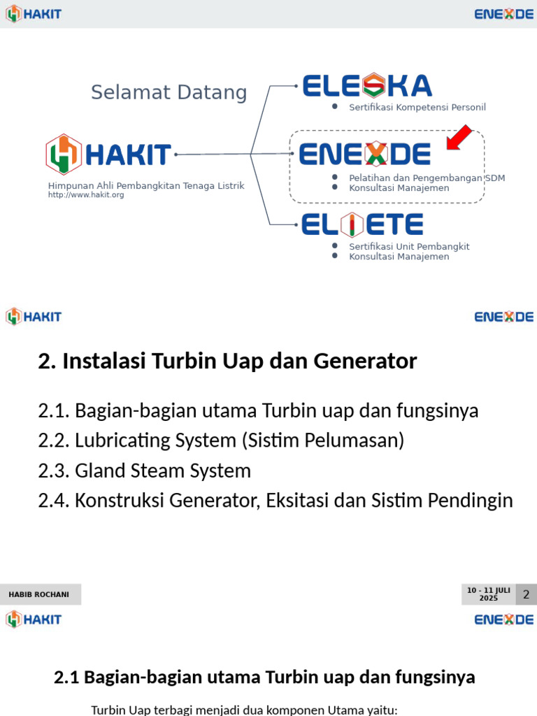 Instalasi Turbin Uap Dan Generator - Enexde | PDF