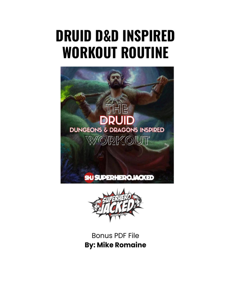 Druid DD Inspired Workout PDF | PDF | Physical Exercise | Physical Fitness