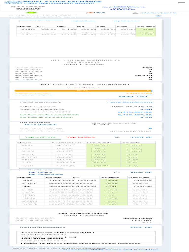 NEPSE Online Trading System 2 | PDF | Market (Economics) | Stock Market