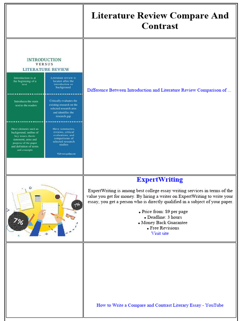 Literature Review Compare and Contrast | PDF | Essays | Nazism