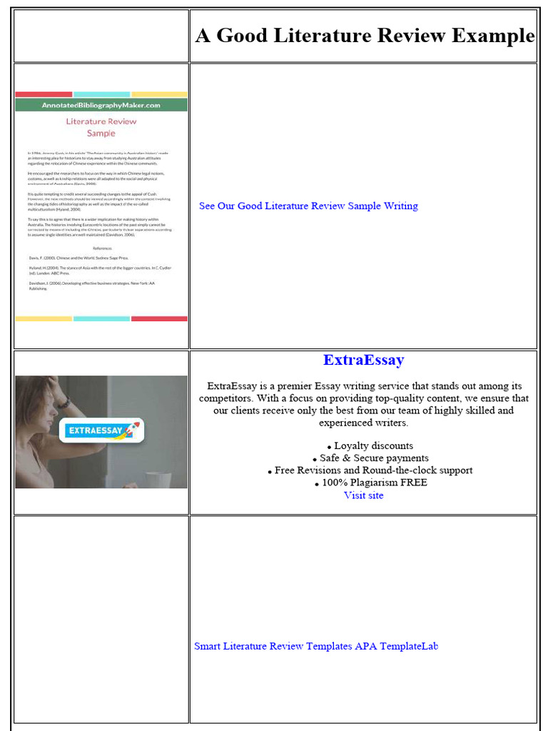 A Good Literature Review Example | PDF