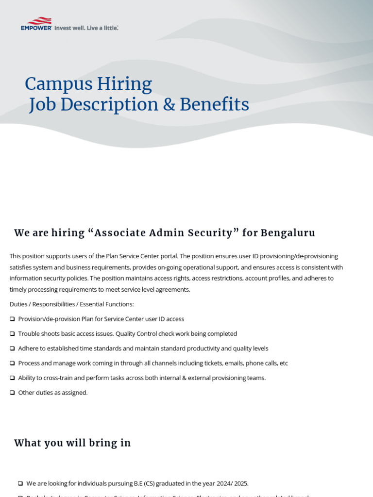 Job Description - Empower - Admin Security | PDF