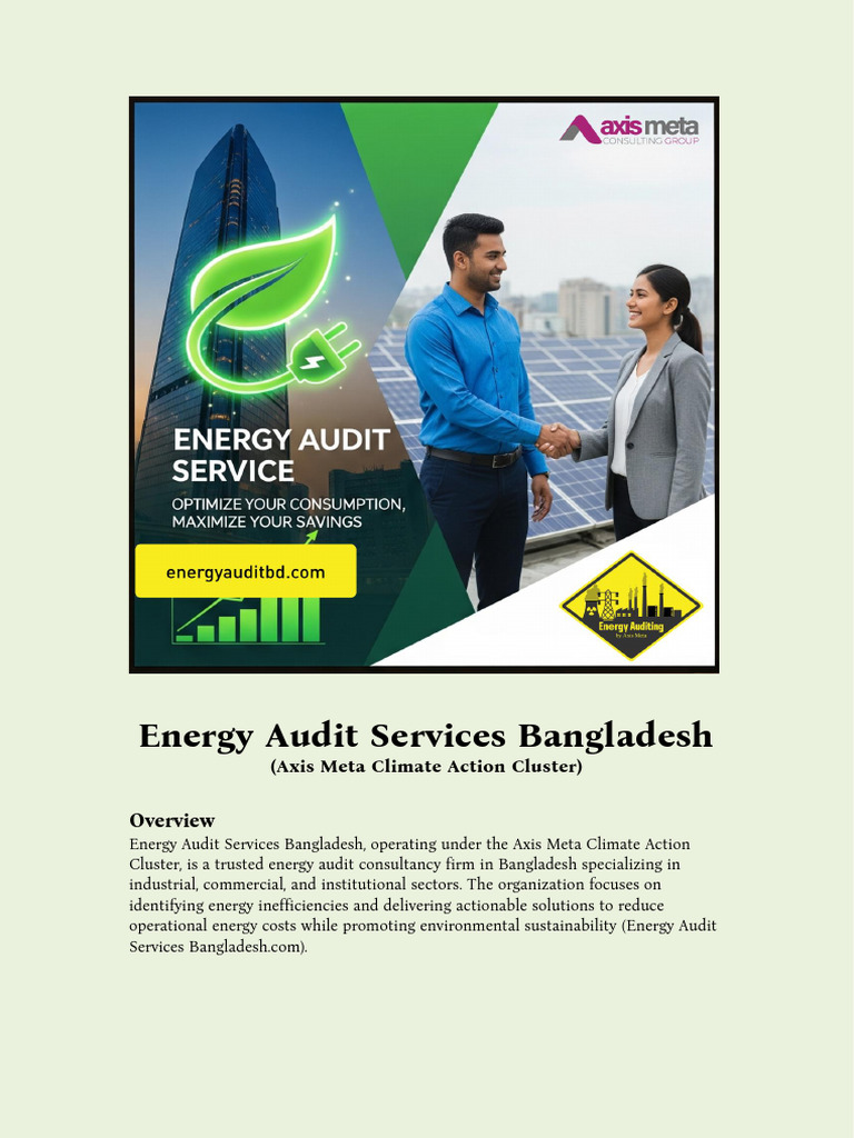 Energy Audit Services Bangladesh (Axis Meta Climate Action Cluster) Profile | PDF | Audit ...
