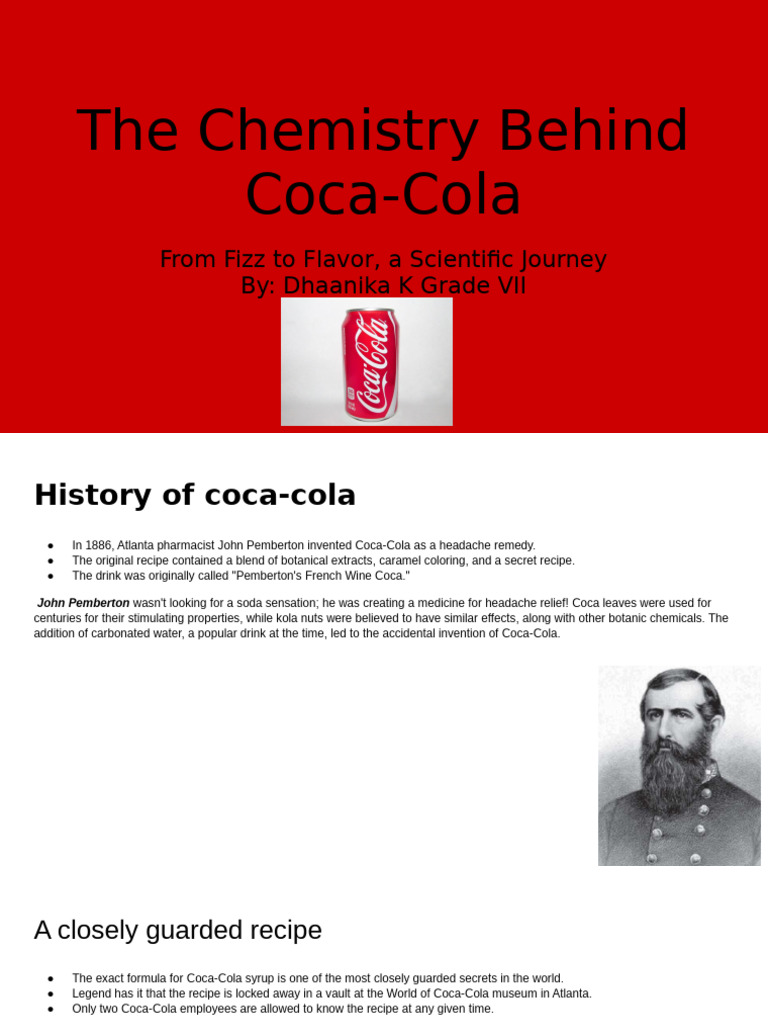 The Chemistry of Coca-Cola Explained | PDF | Coca Cola | Syrup