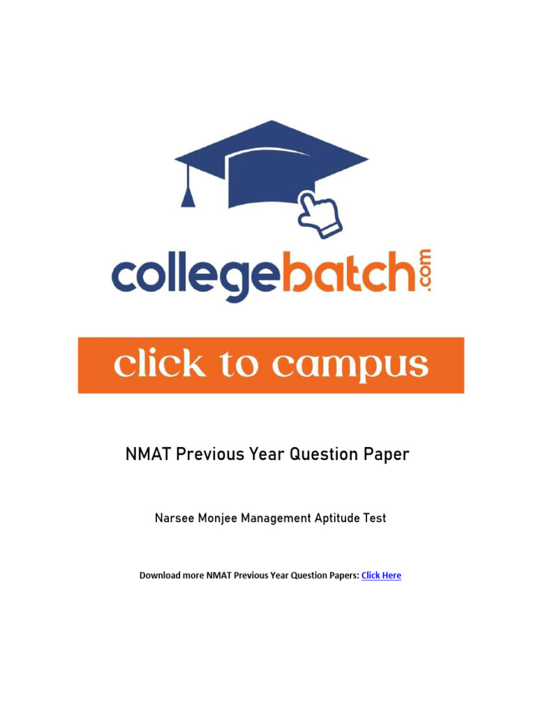 NMAT Previous Year Question Paper | PDF | Stem Cell | Blood Vessel