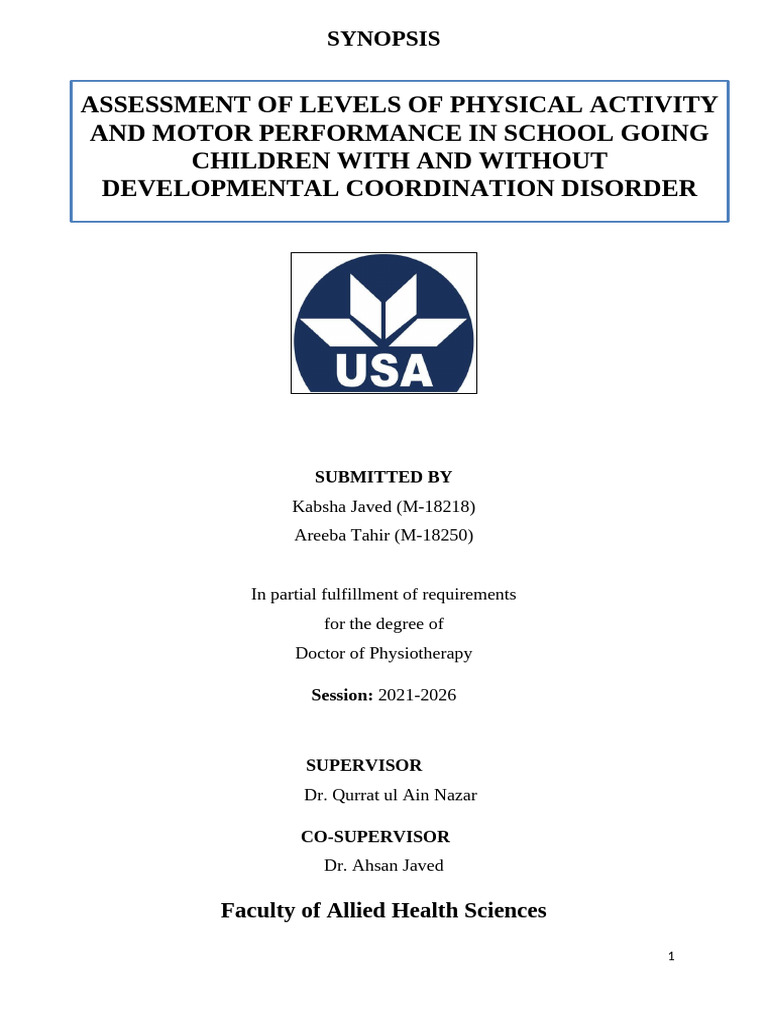 Synopsis Defense FINAL 18 | PDF | Psychology | Behavioural Sciences