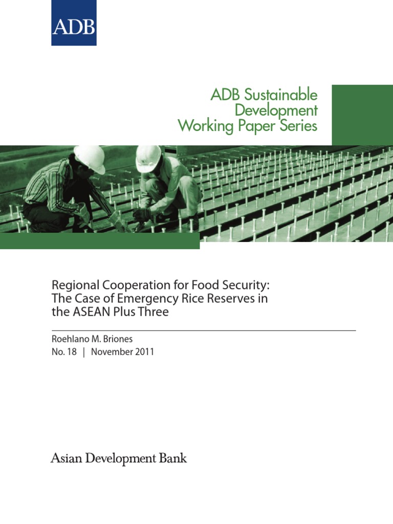 Regional Cooperation For Food Security: The Case of Emergency Rice ...