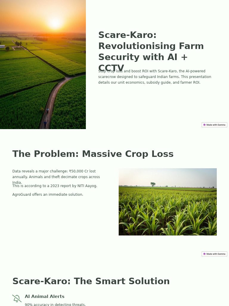 AgroGuard Revolutionising Farm Security With AI CCTV | PDF | Subsidy | Closed Circuit Television