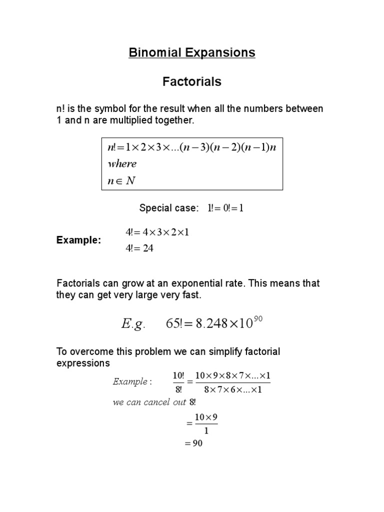 Binomial Expansions Lesson 1 | PDF