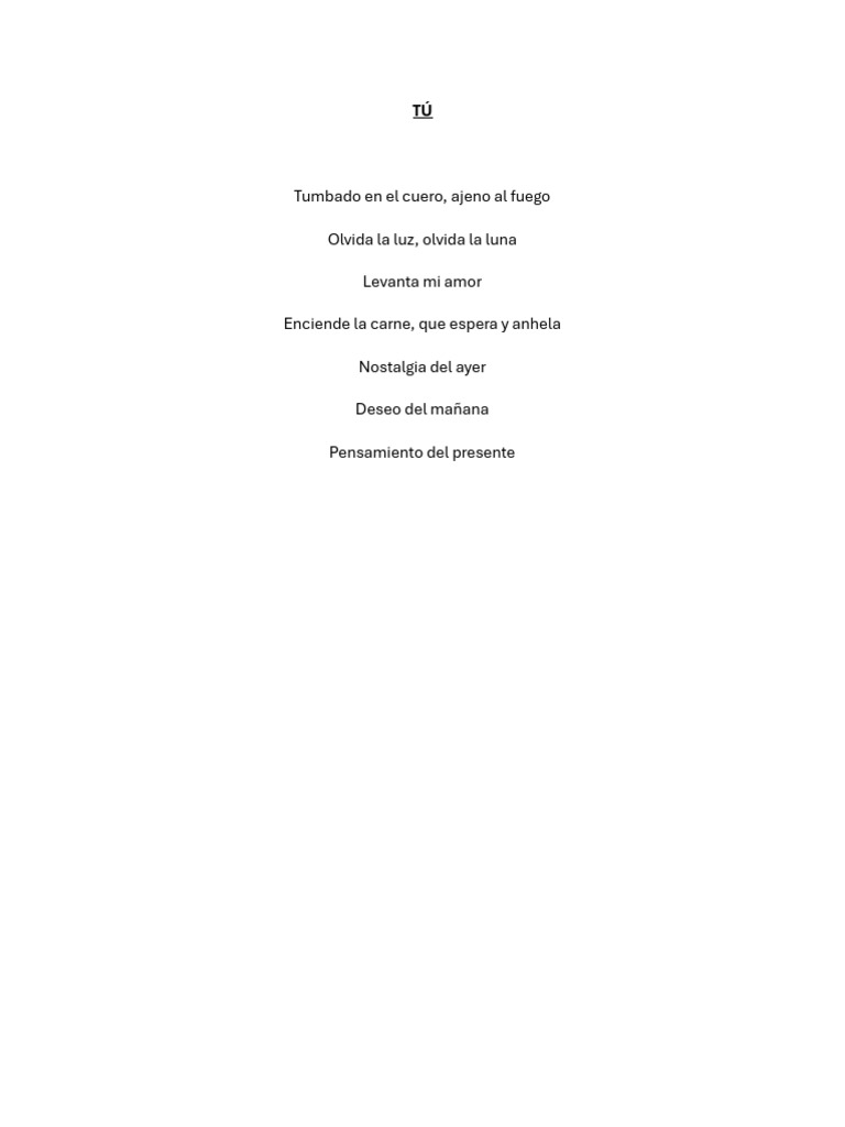 Poema Tu | PDF