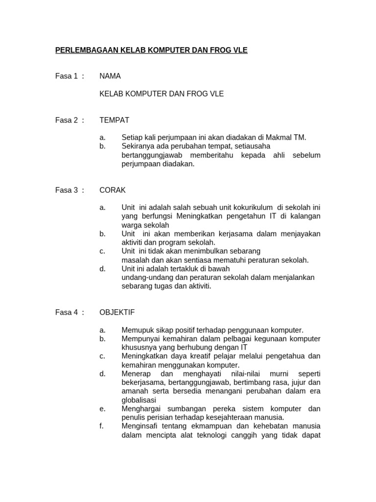 9 Perlembagaan Kelab Komputer | PDF