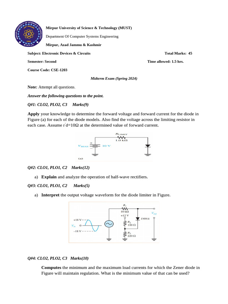 EDC Midterm 2024 | PDF