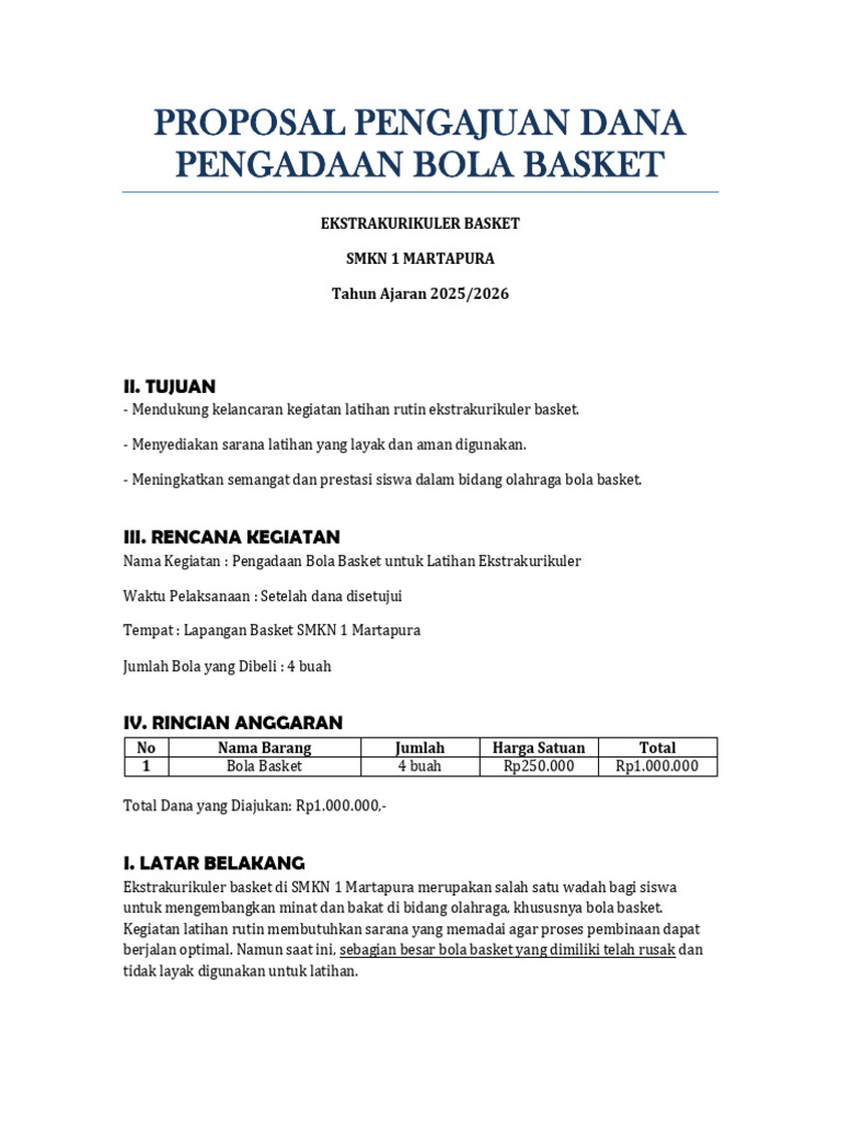 Proposal Basket | PDF