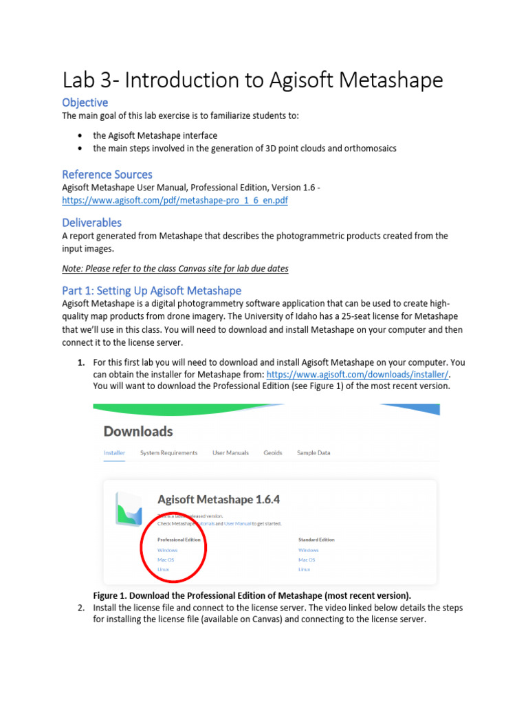 Lab 3 Metashape Introduction | PDF | 3 D Computer Graphics | 3 D Modeling