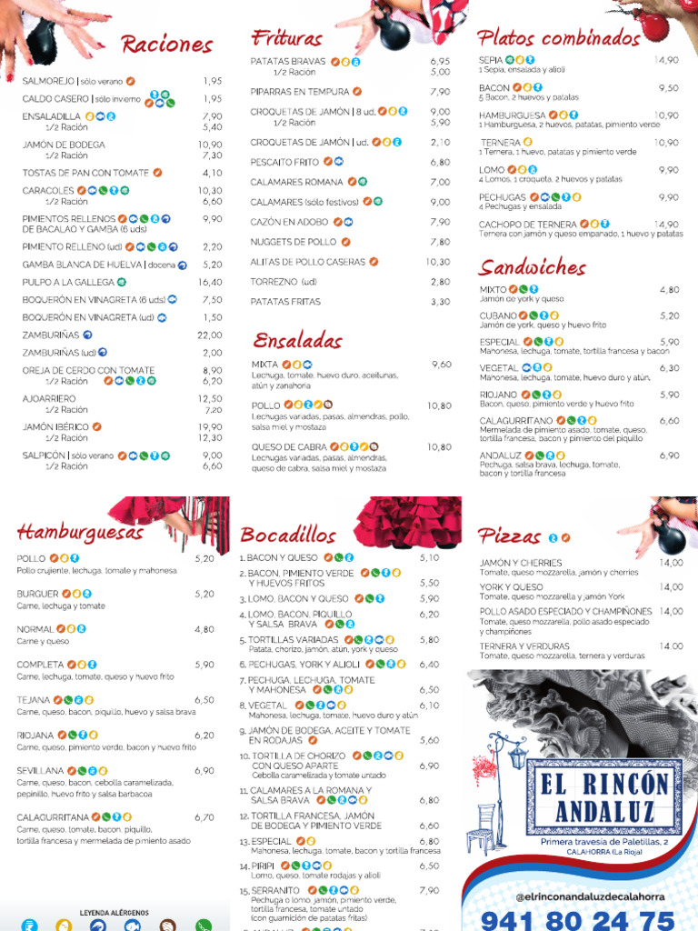 Rincon Andaluz Triptico Carta para Llevar 1 | PDF